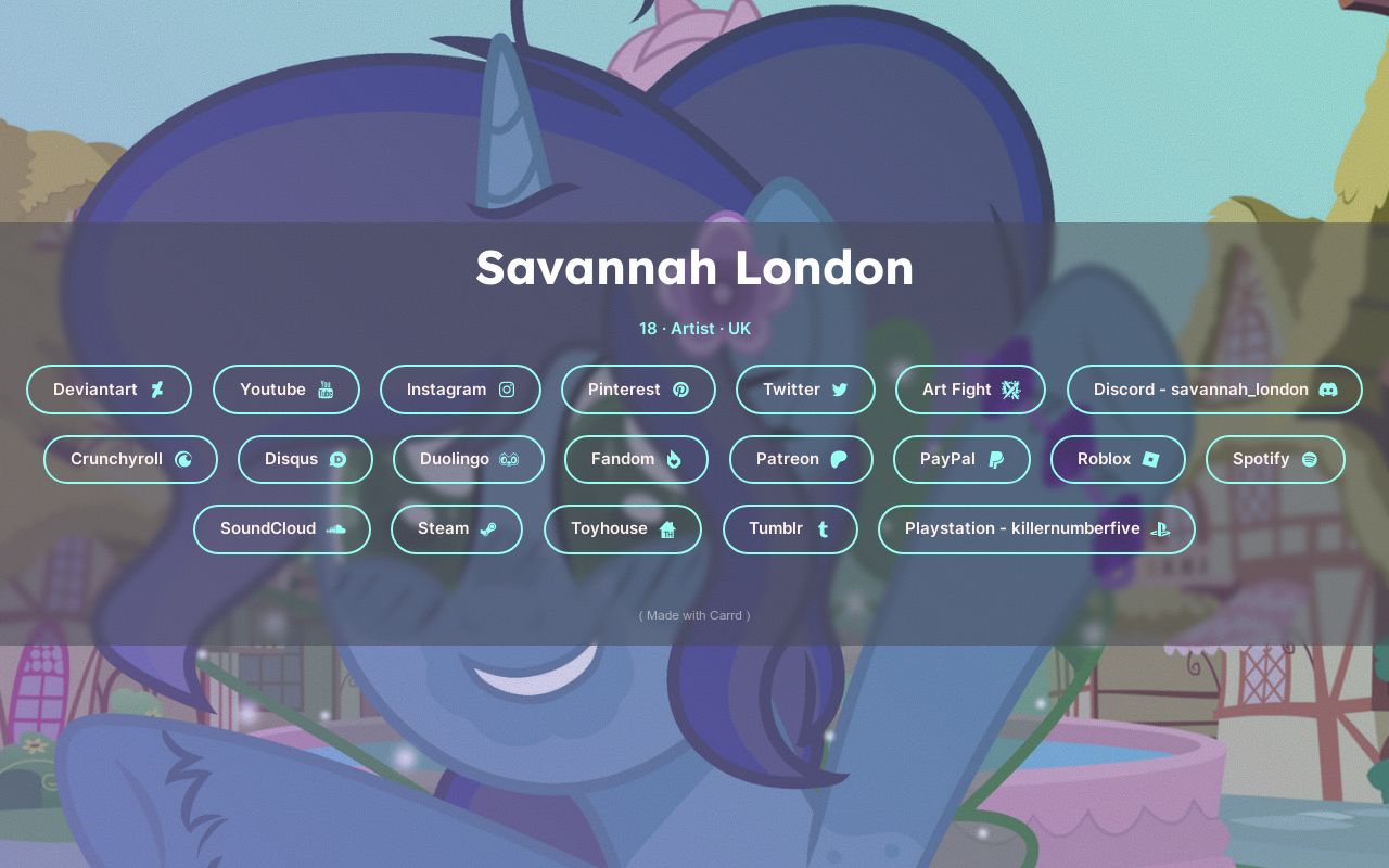 Savannah London's Carrd